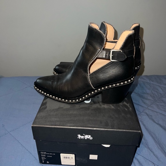 Coach | Shoes | Coach Black Pipa Bchain Boots | Poshmark